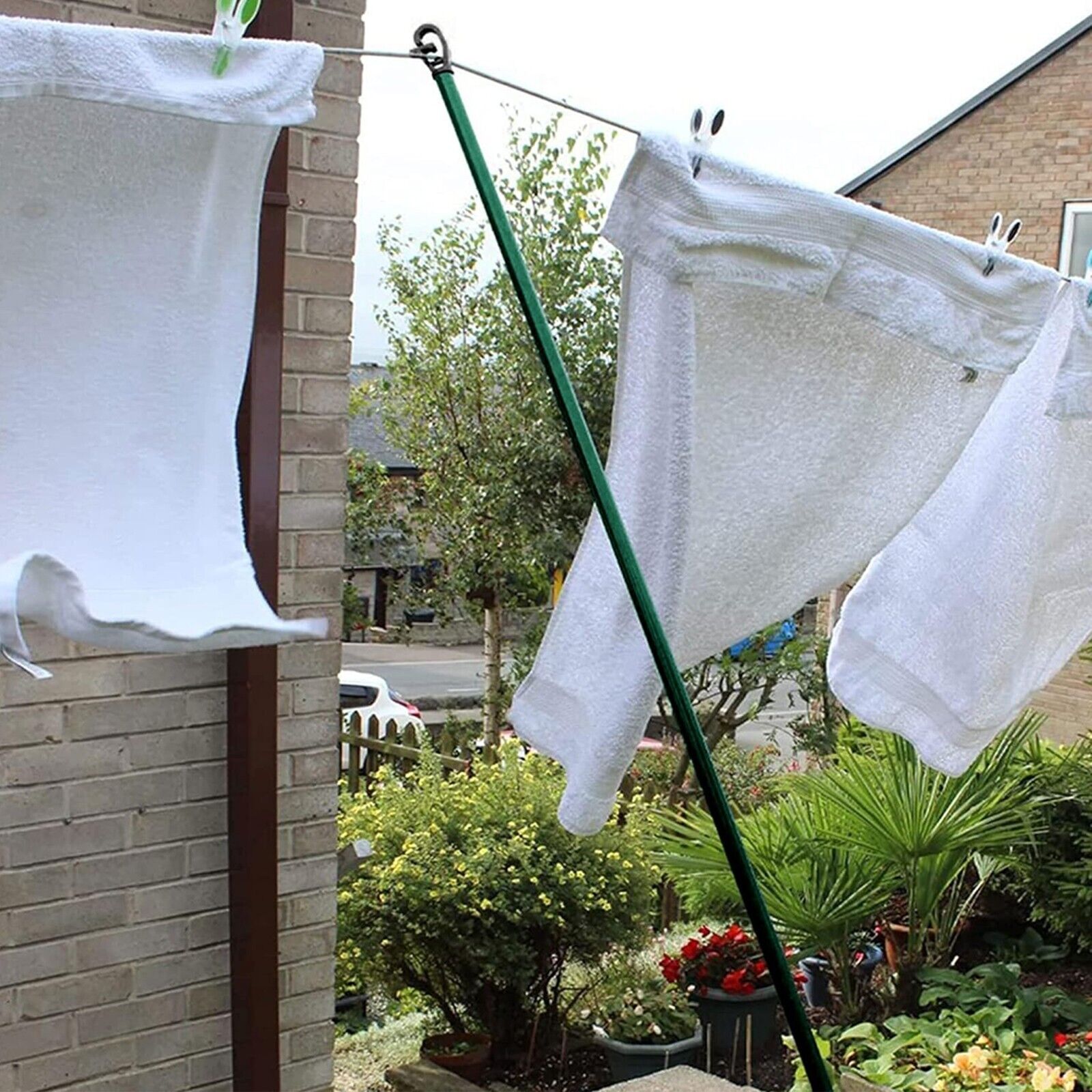 2 X Extendable Washing Line Prop 2.2M - SeeOnix.co.uk