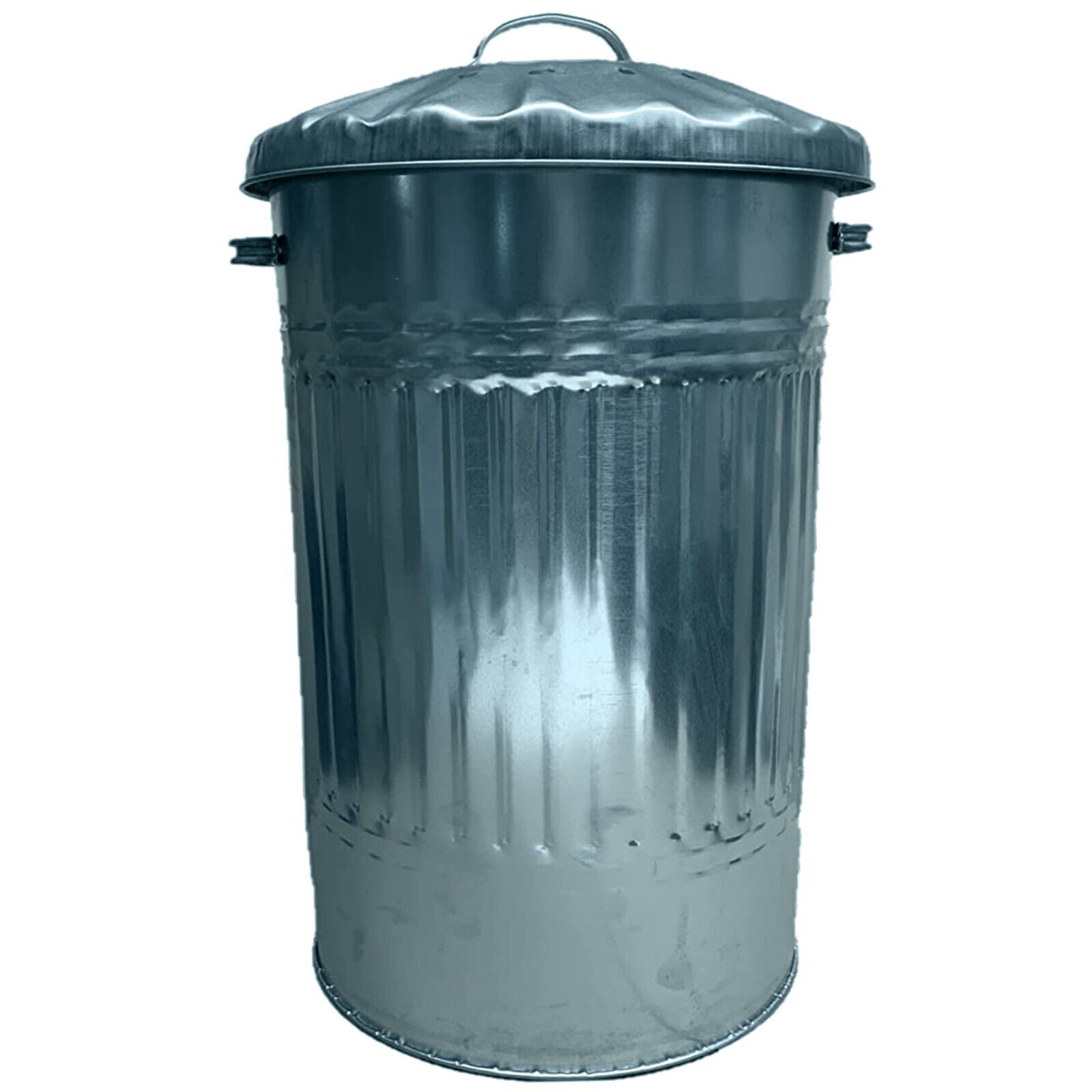 Metal 55l Galvanised Steel Round Bin - SeeOnix.co.uk